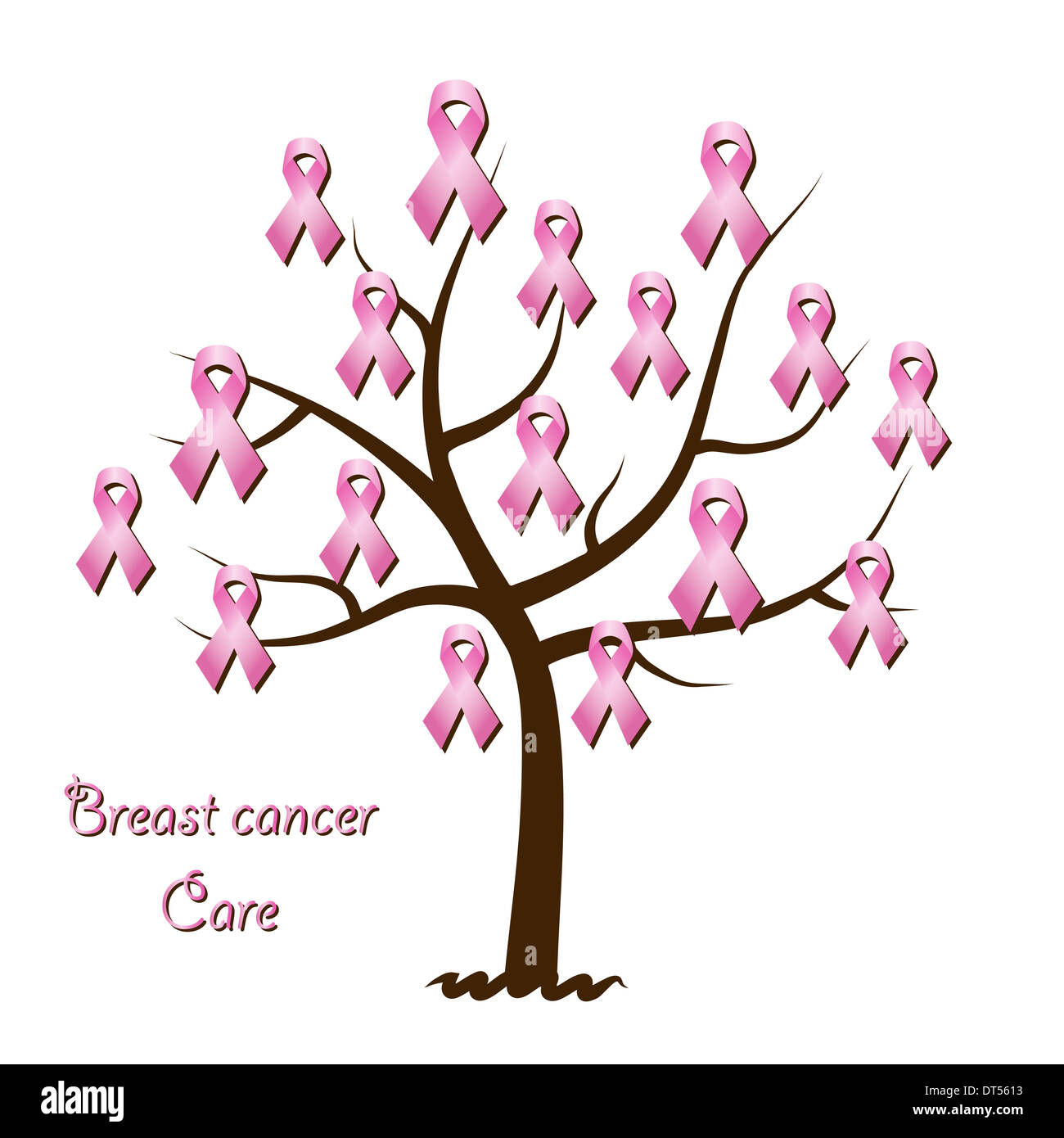 Breast cancer awareness tree Stock Photo - Alamy