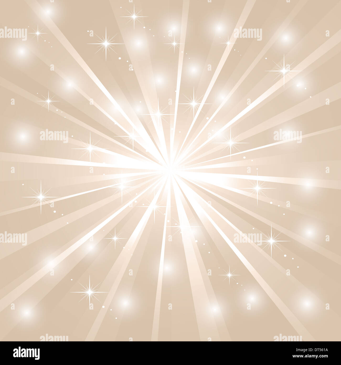 Bright sunburst with sparkles Stock Photo - Alamy