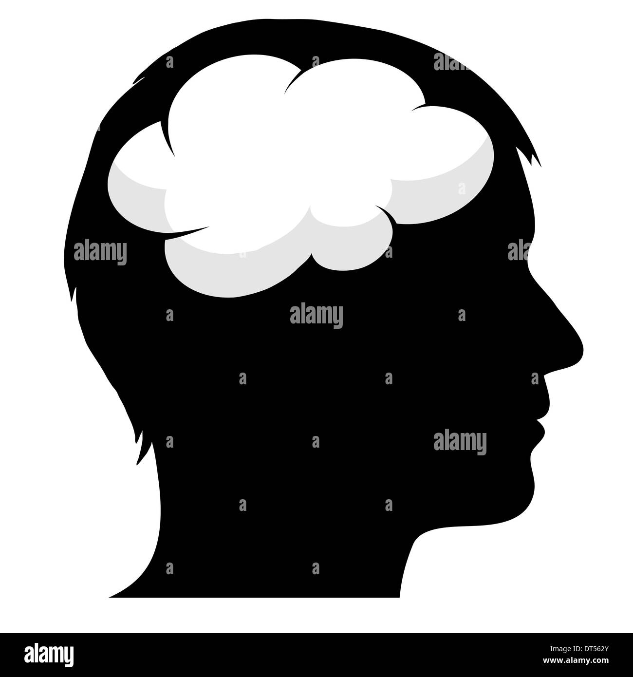 Head profile silhouette man Black and White Stock Photos & Images - Alamy