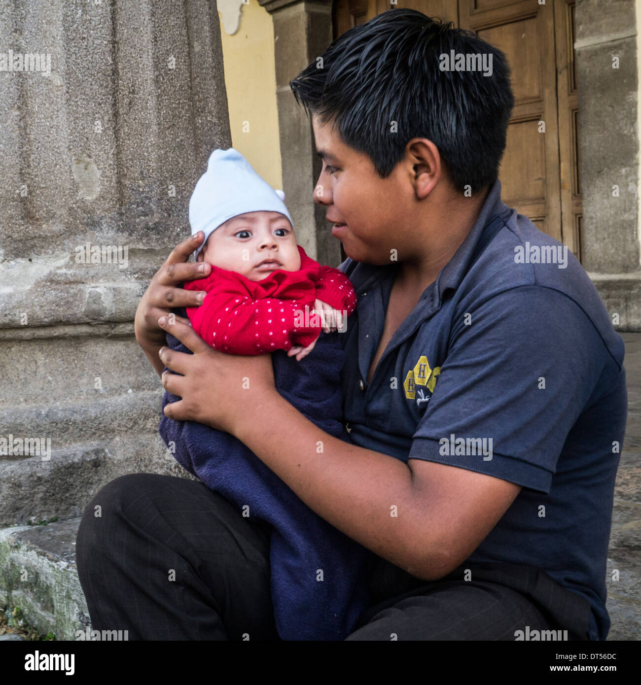 Boy with his brother, Guatemala Stock Photo - Alamy
