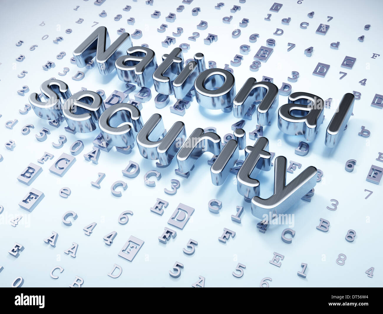Safety concept: Silver National Security on digital background Stock ...
