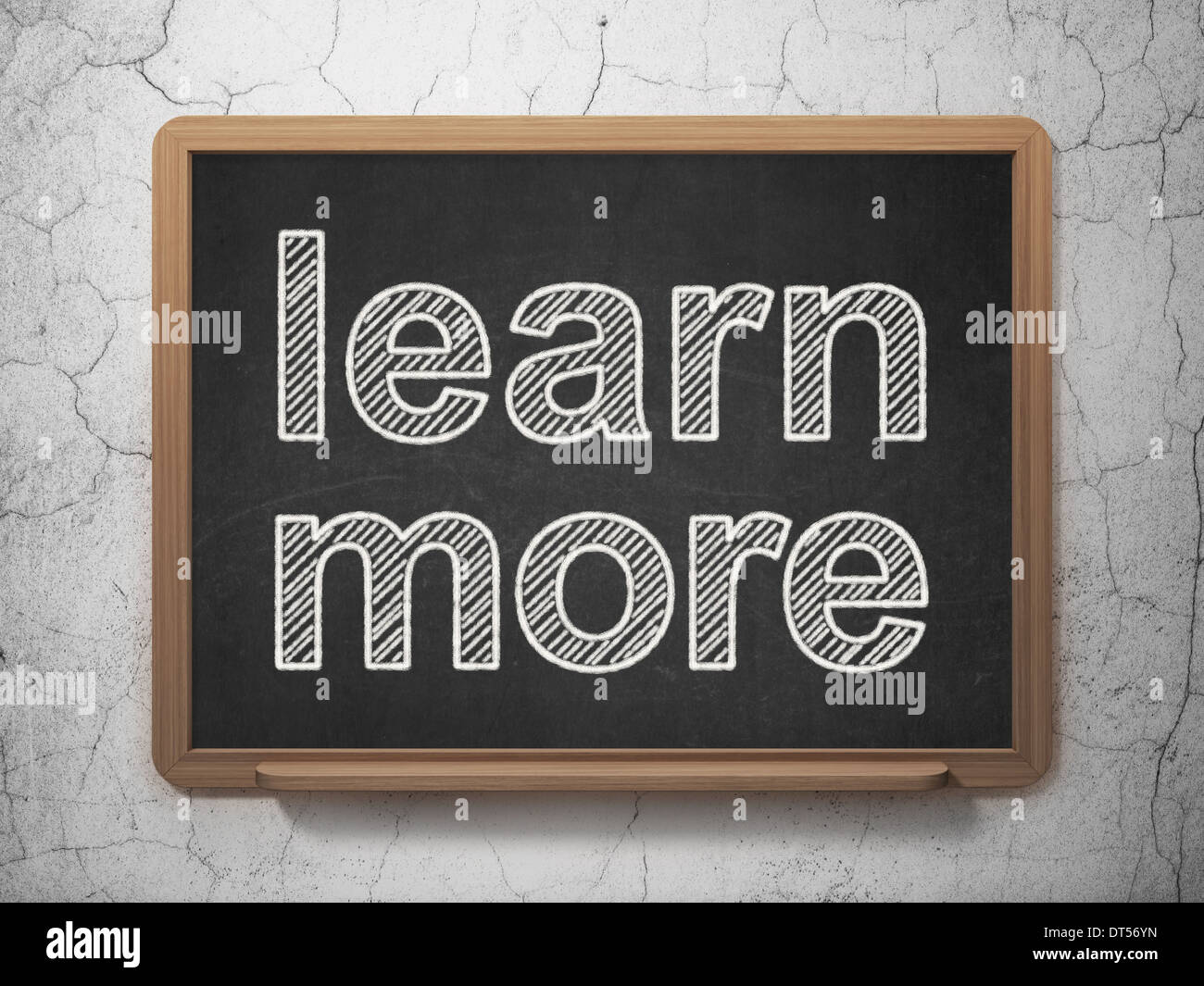 Education concept: Learn More on chalkboard background Stock Photo - Alamy