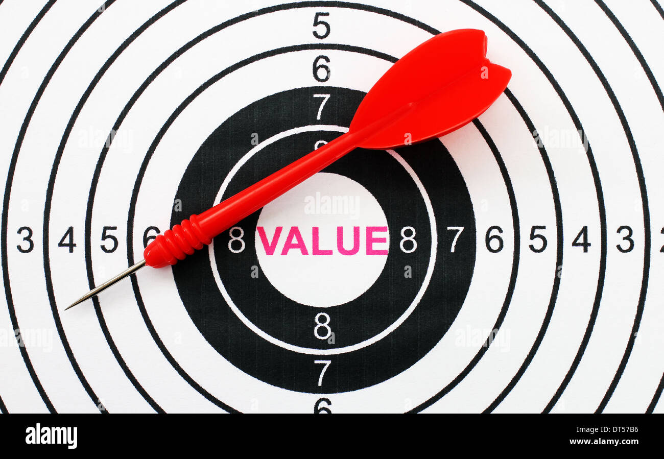 Value text in target Stock Photo - Alamy