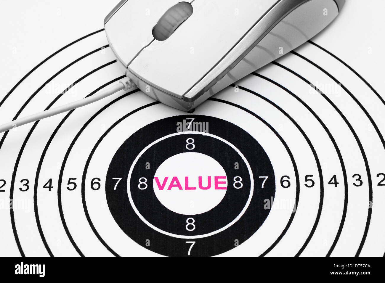 Value text in target Stock Photo - Alamy