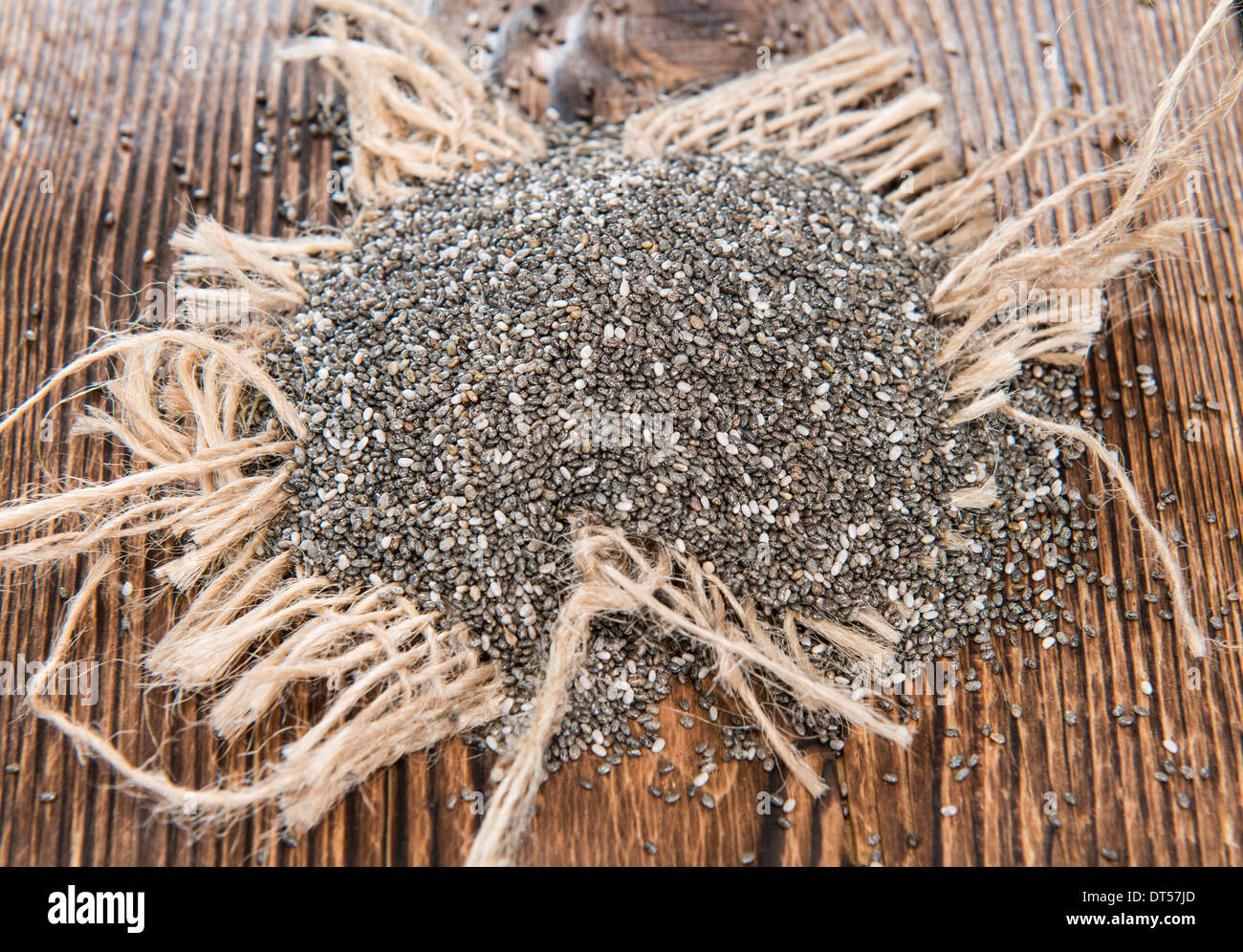 Small portion of fresh Chia Seeds (close-up shot Stock Photo - Alamy