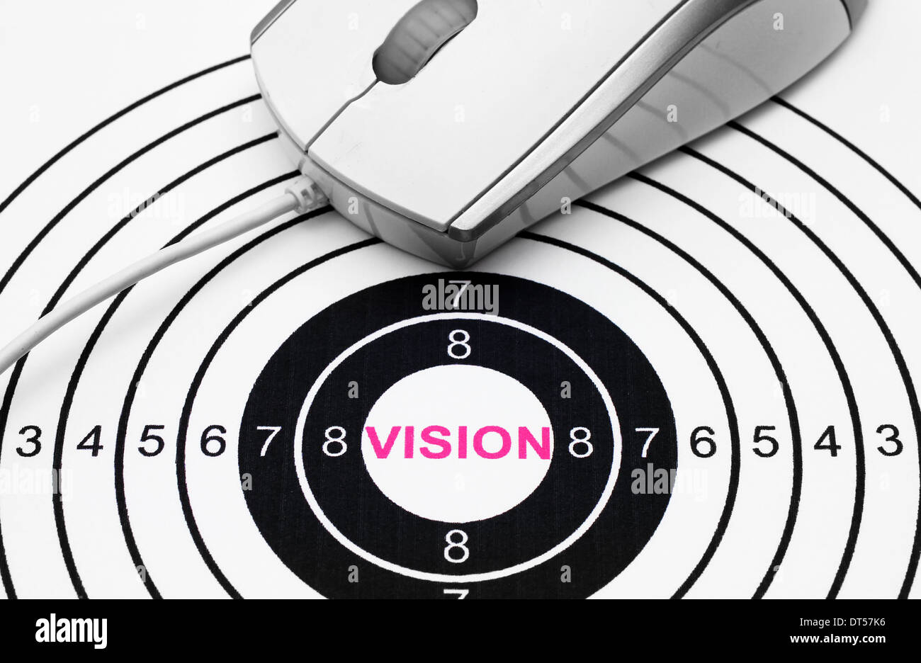 Vision text in target Stock Photo - Alamy