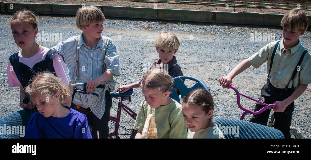 Cute amish kids hi-res stock photography and images - Alamy