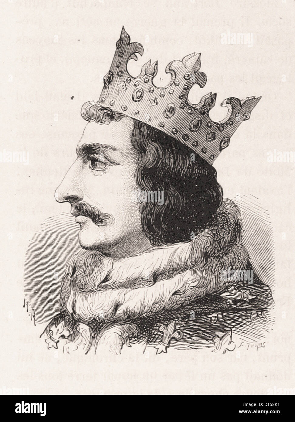 Portrait of Charles V - French engraving XIX th century Stock Photo - Alamy