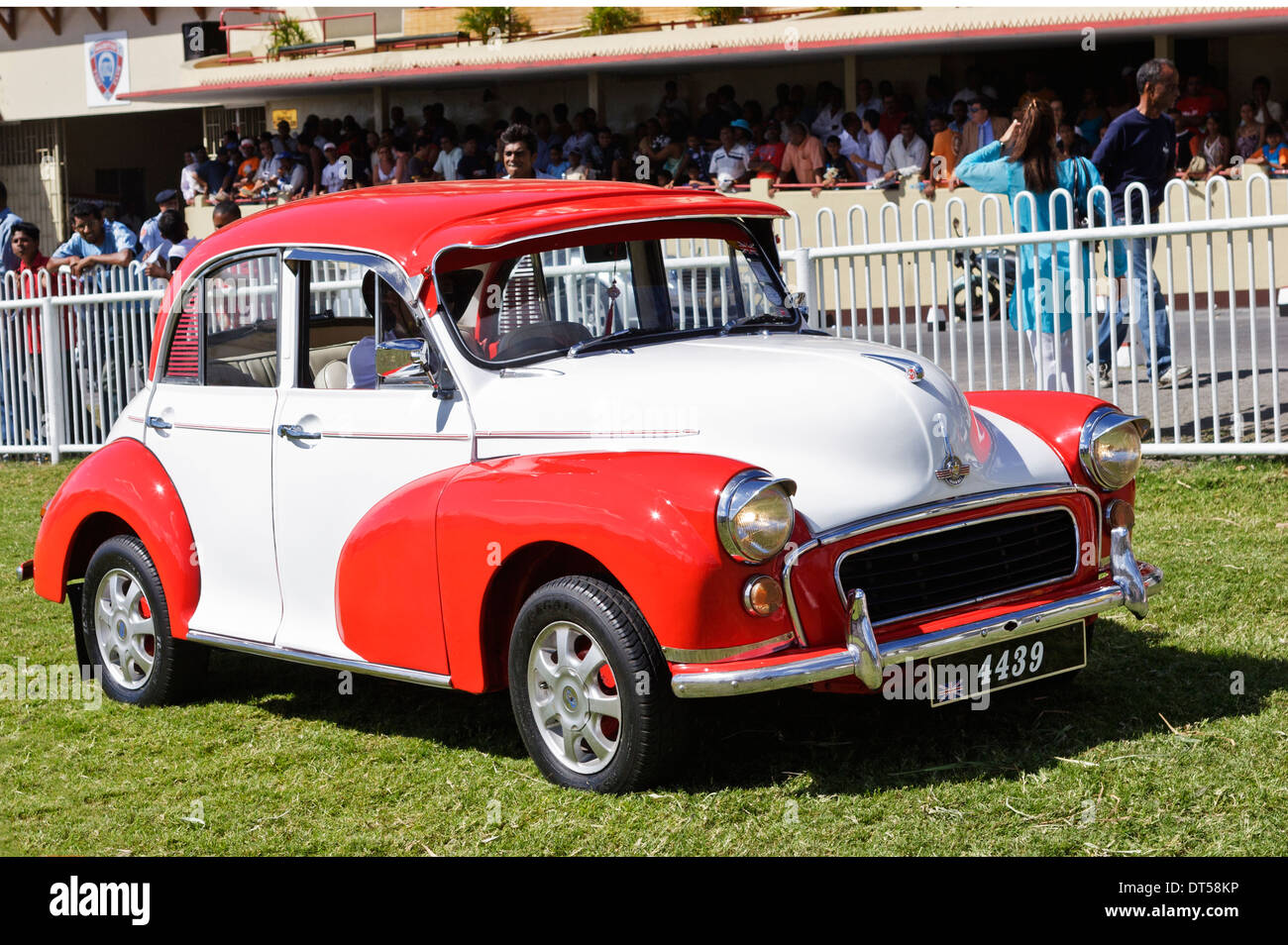 Morris Minor cars on Parade at a horse racing event, Champs de Mars ...