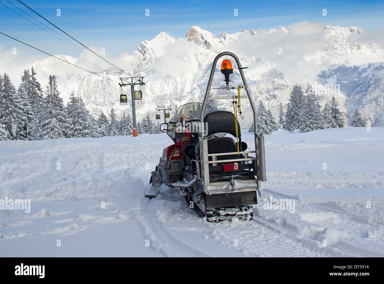 Slope on the skiing resort Flumserberg. Switzerland Stock Photo - Alamy