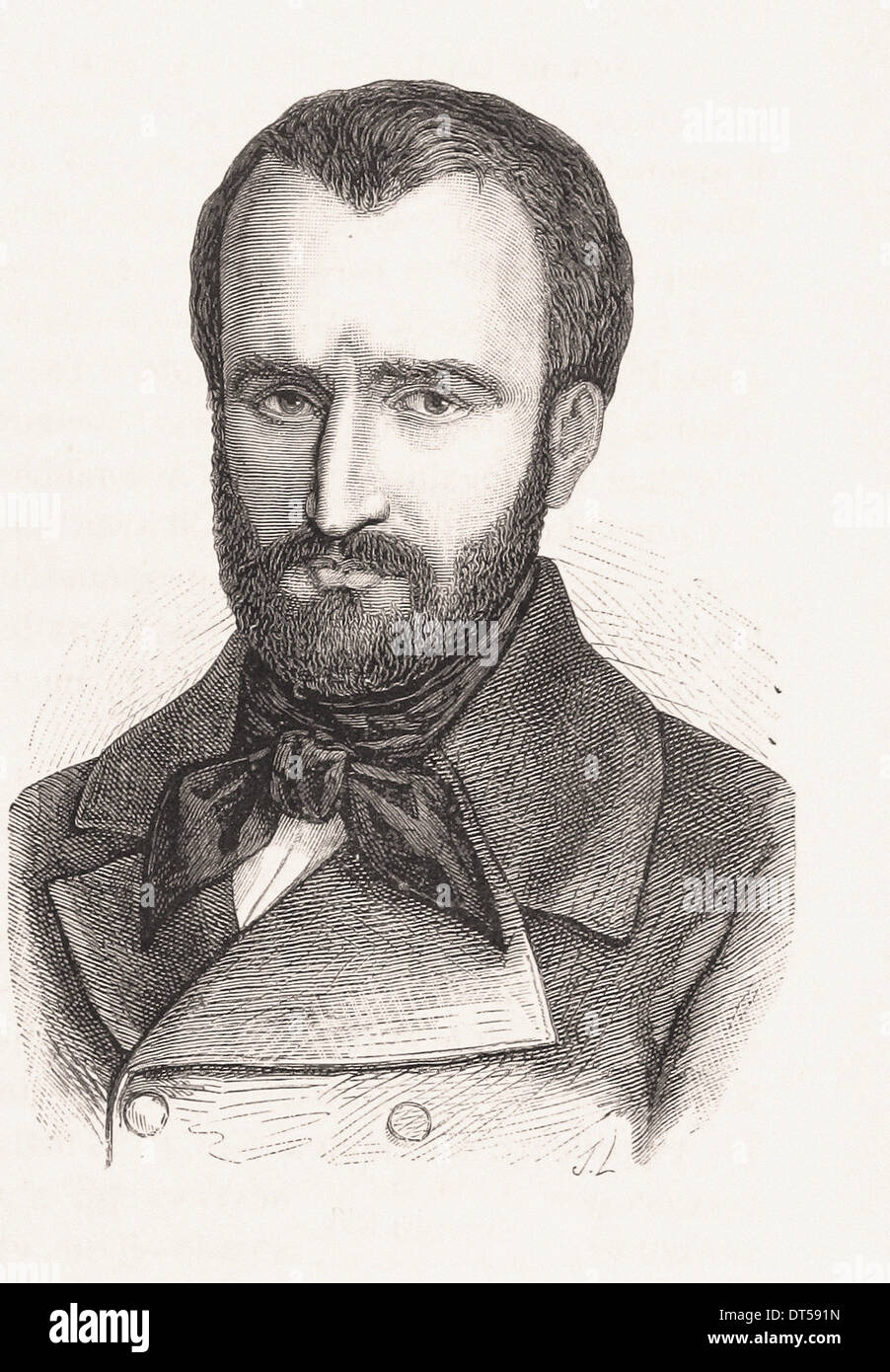 Portrait of Blanqui - French engraving XIX th century Stock Photo - Alamy