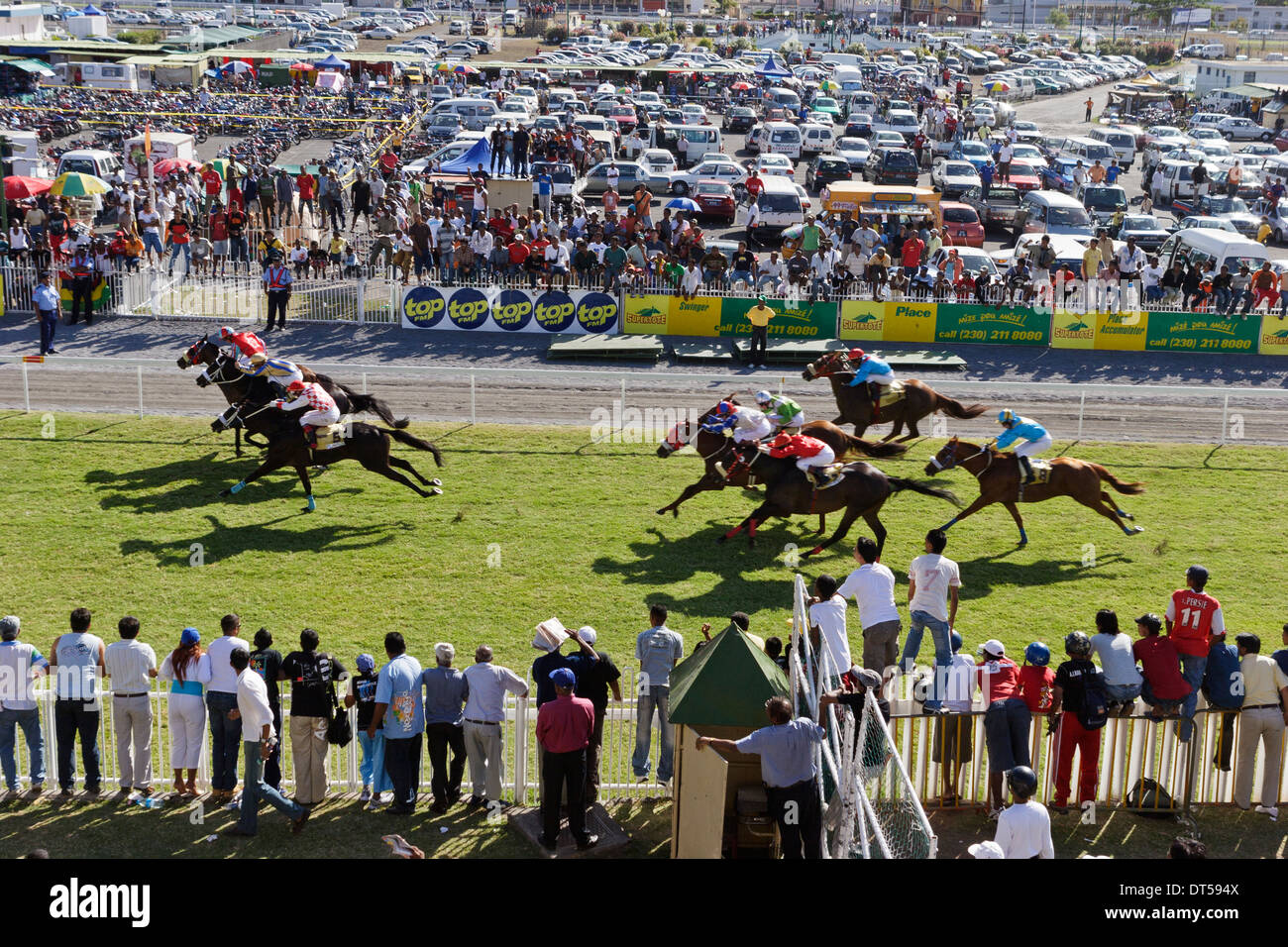 Horse racing at Champs de Mars, Port Louis, Mauritius Stock Photo - Alamy