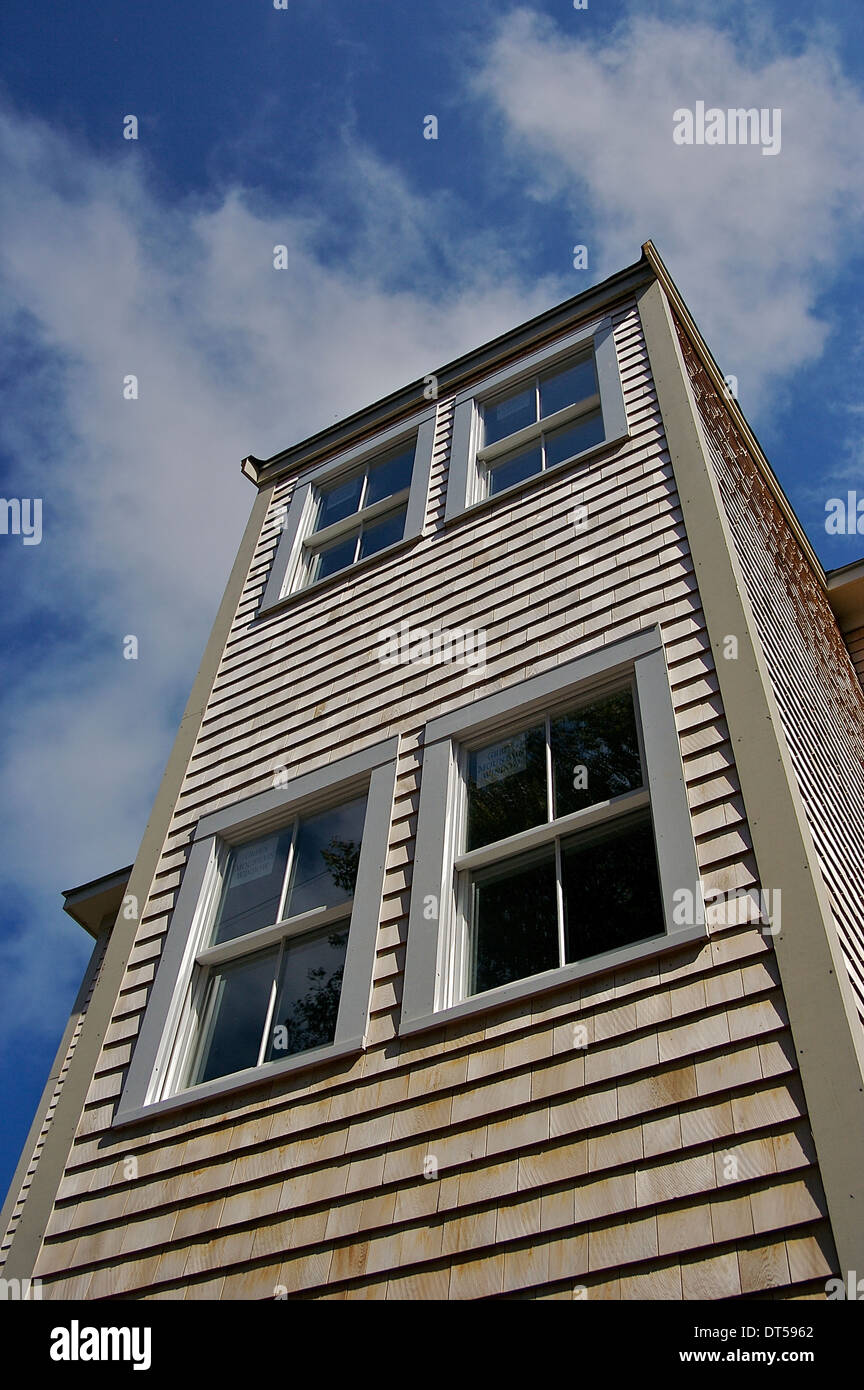 A newly-shingled building facade Stock Photo - Alamy