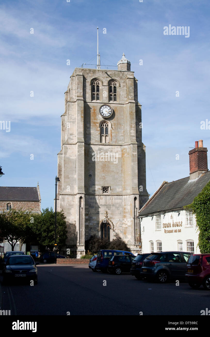 Beccles bell tower together with "the Swan House" restaurant and bar ...