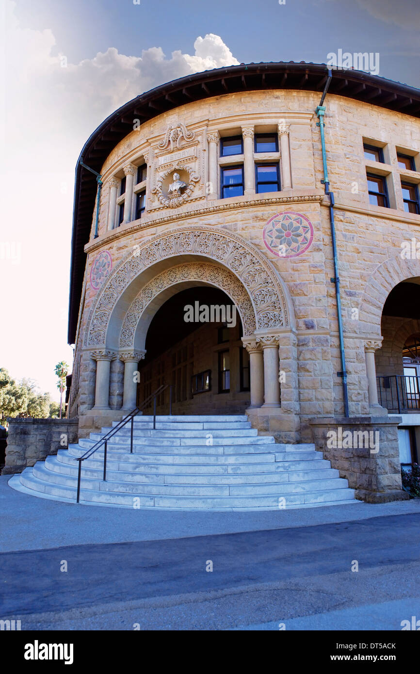 Stanford University. The historic university features sandstone walls ...