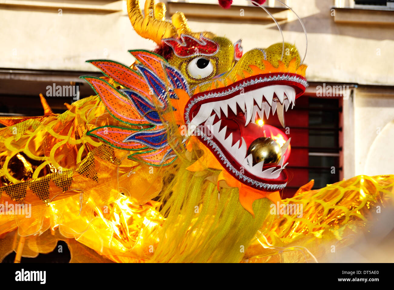 Dragon at Chinese New Year 2014, Paris Stock Photo - Alamy
