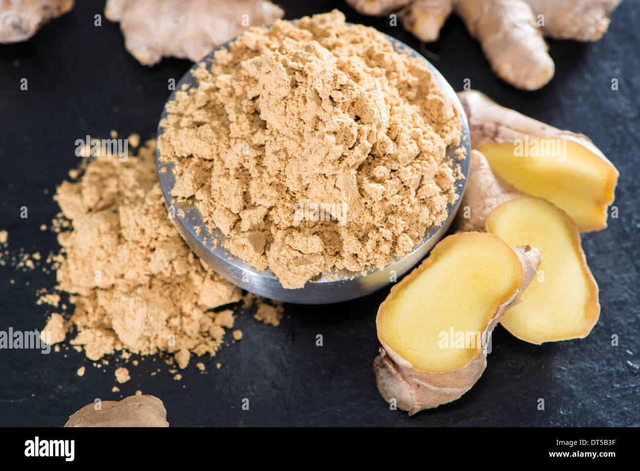 Portion of Ginger Powder (detailed close-up shot Stock Photo - Alamy