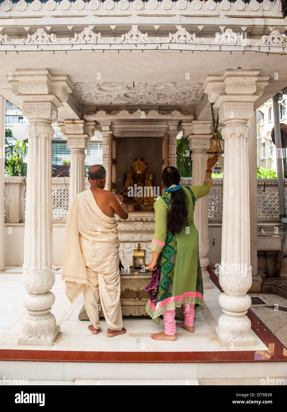 Jain believers praying in Babu Amichand Panalal Adishwarji temple Stock ...