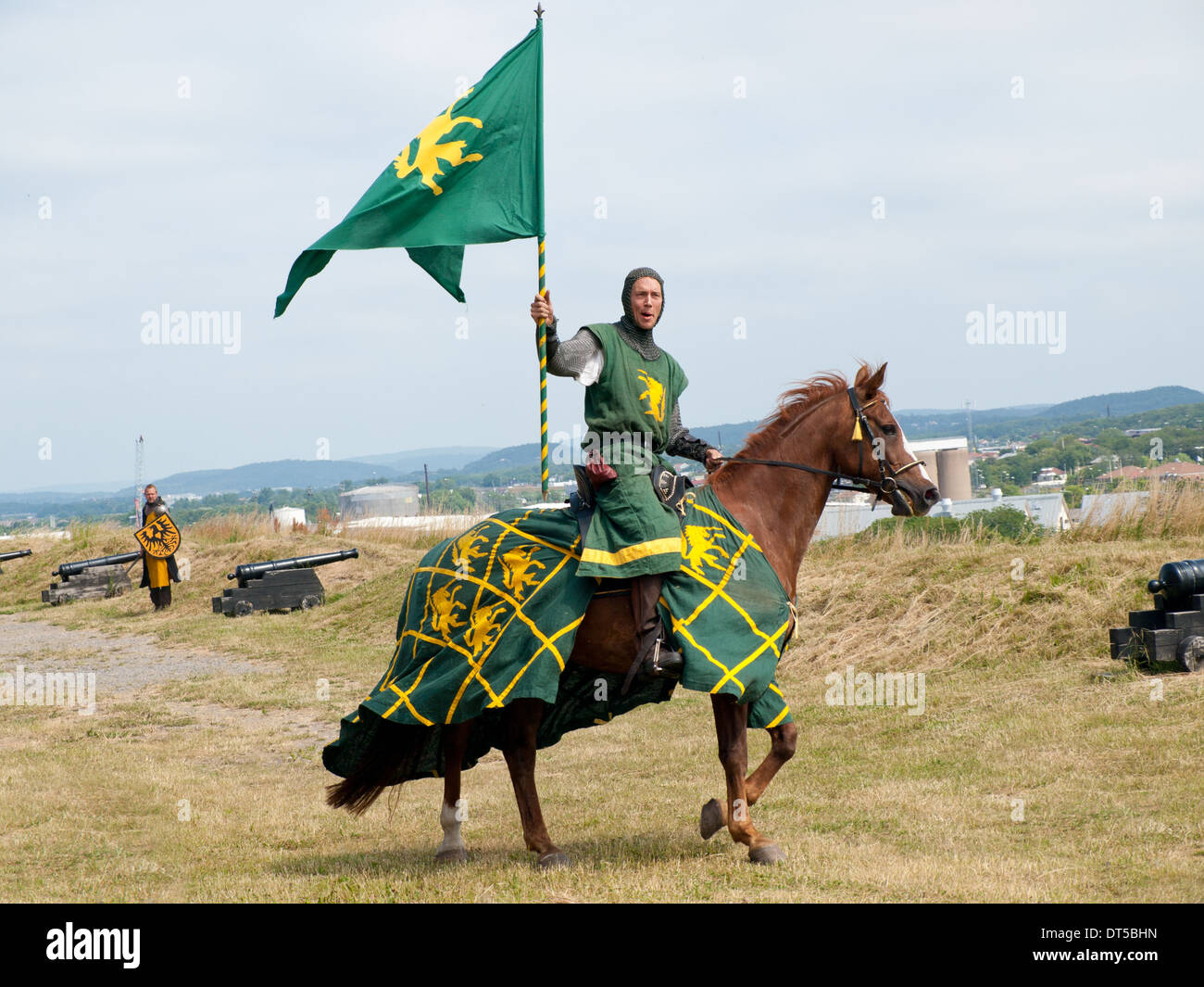 A knight gets ready to duel during the annual Medieval Days held at the ...