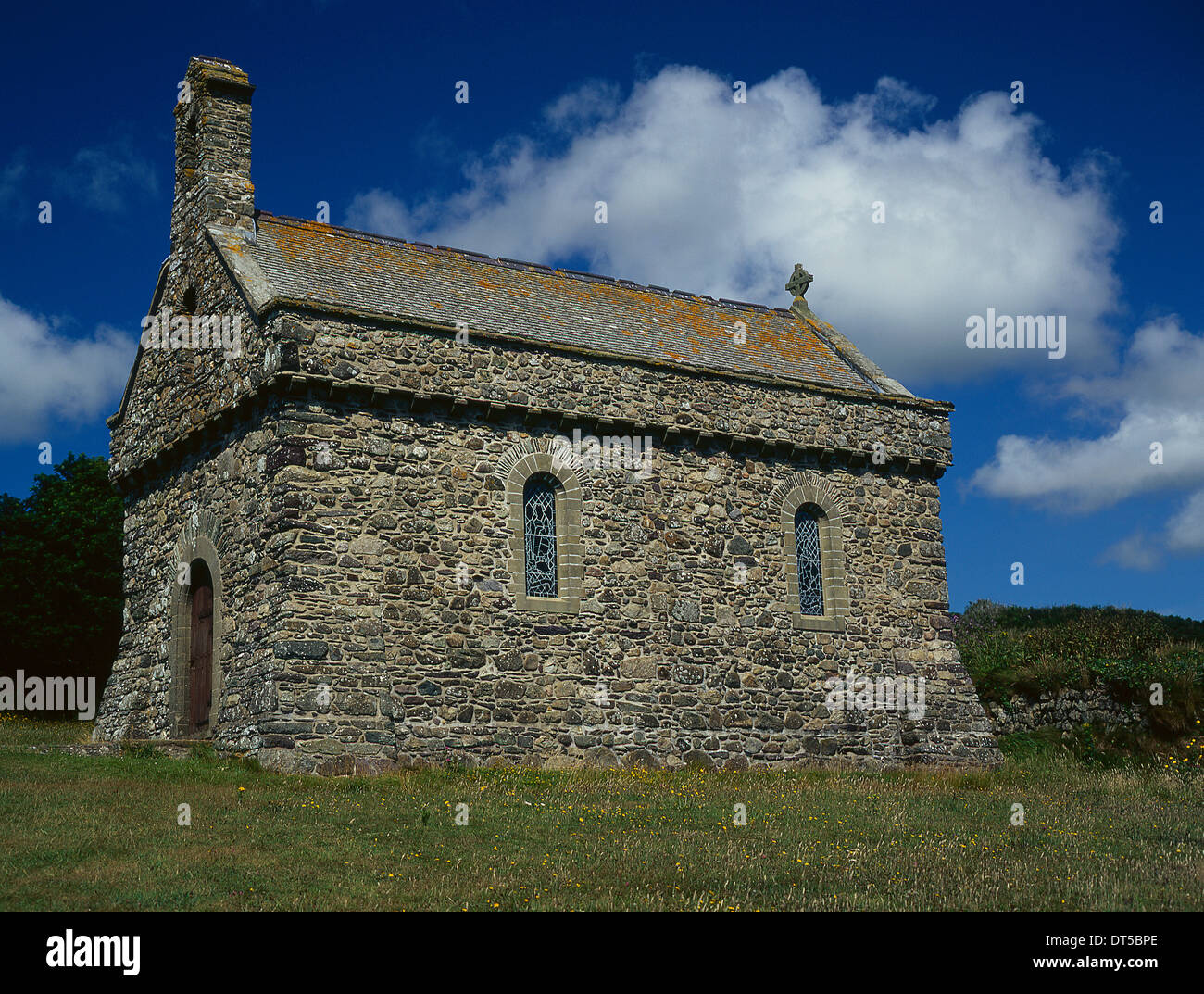 Traditional Welsh stone chapel at St Non's Bay, Wales Stock Photo - Alamy