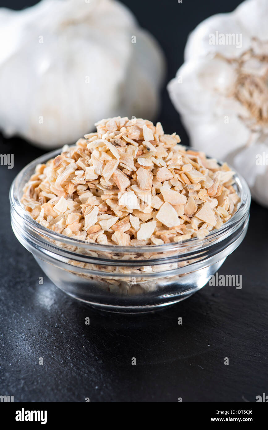 Small portion of Garlic Spice (close-up shot Stock Photo - Alamy