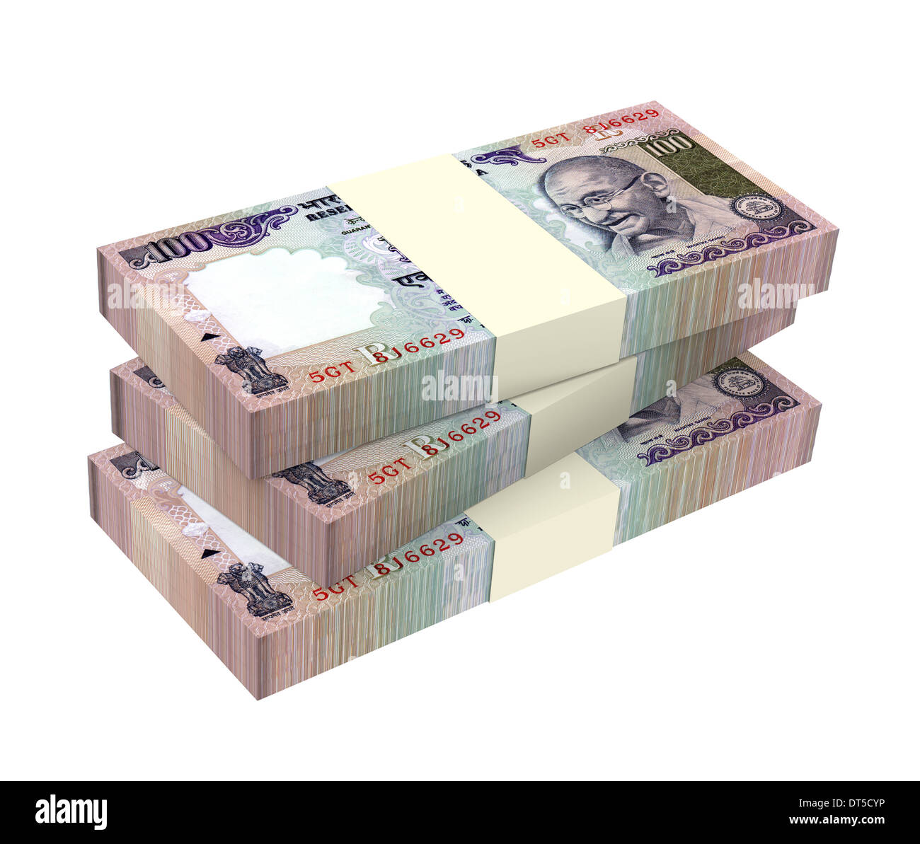 India Rupee isolated on white background. Computer generated 3D photo ...