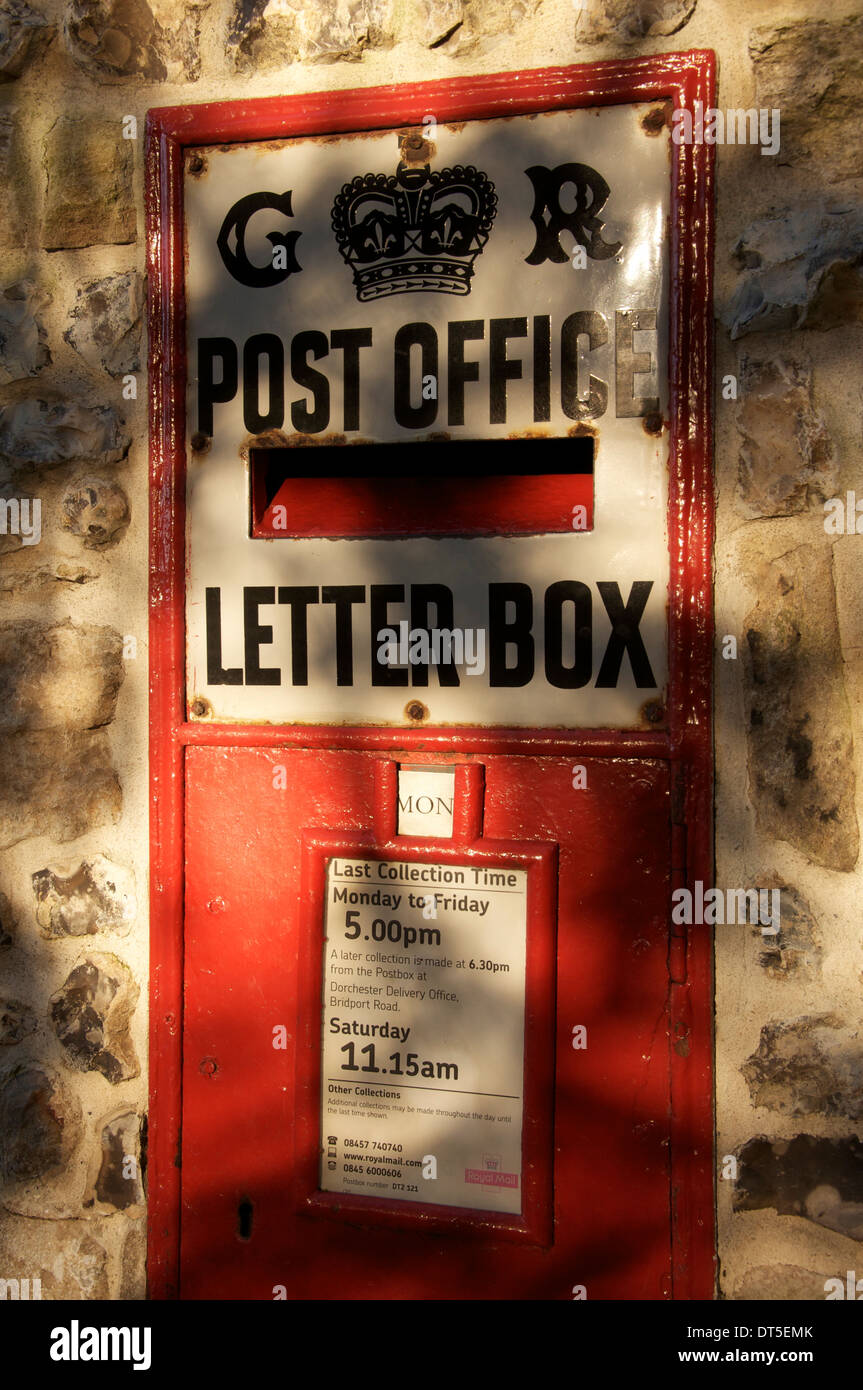 Royal Mail. The Ludlow wallbox. A traditional British wall mounted red ...