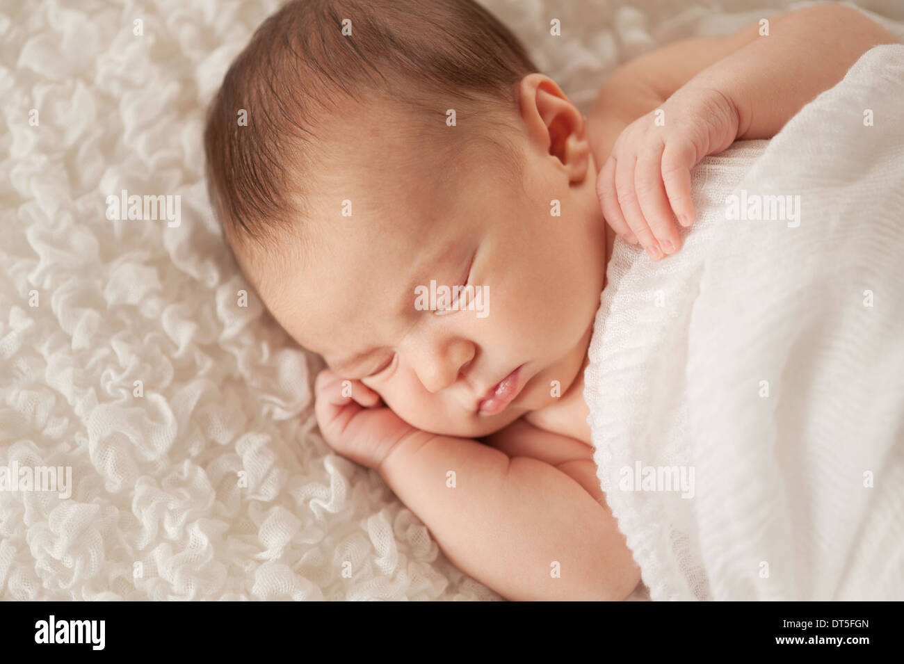 Sleeping newborn baby Stock Photo - Alamy
