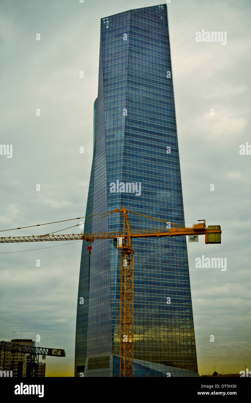 Crystal Tower, skyscraper of Madrid, placed in financial zone ,four ...