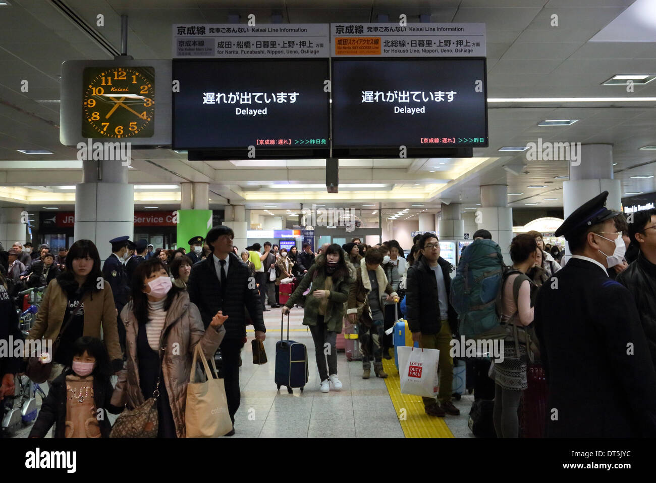 February 9, 2013, Tokyo, Japan: Flight delays at Narita International ...