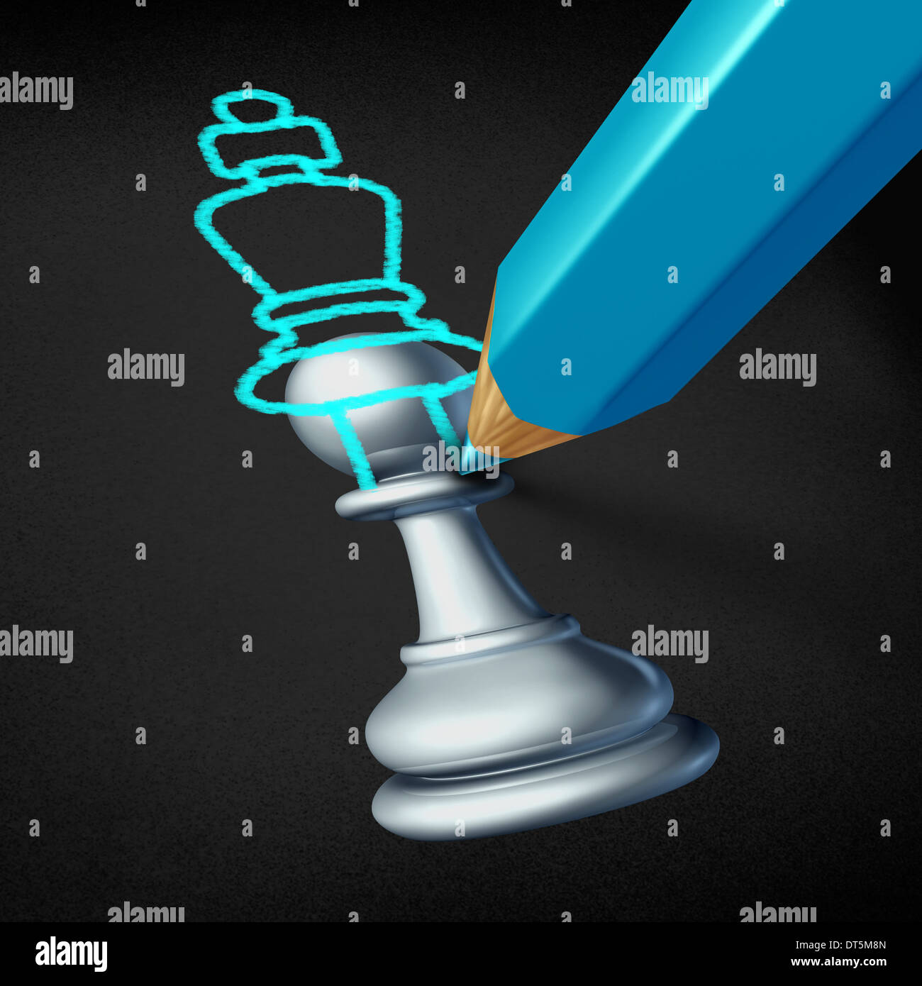 Leadership planning and future leader concept as a chess pawn image ...