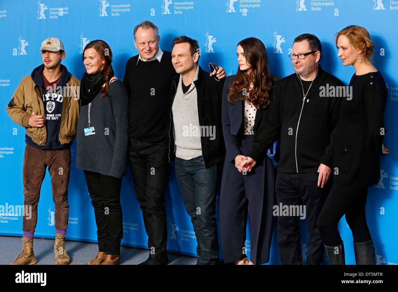 Berlin,, Germany. 9th Feb, 2014. NYMPHOMANIAC TEAM.(f.l.t.r.: Shia ...