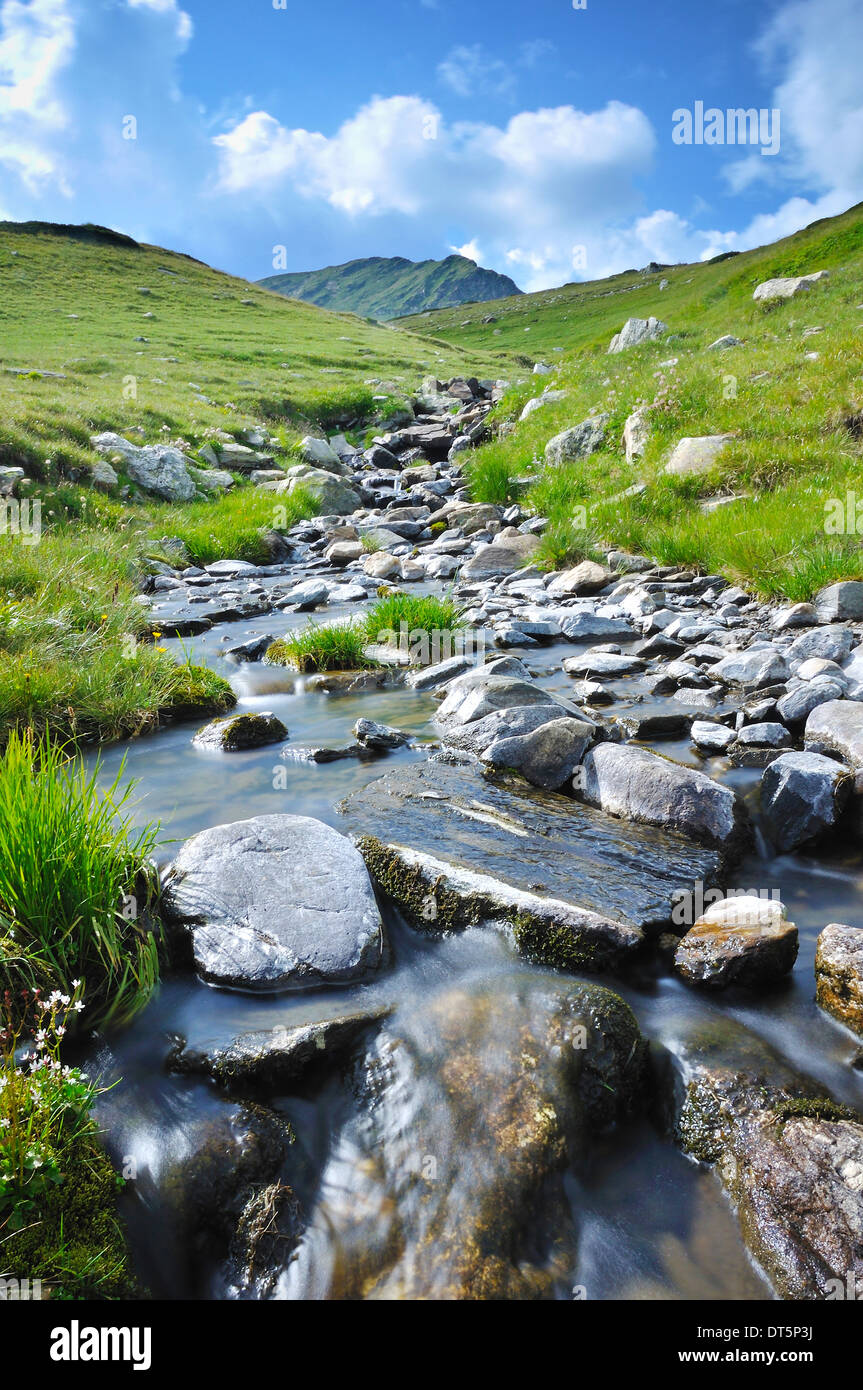 landscape with river Stock Photo - Alamy