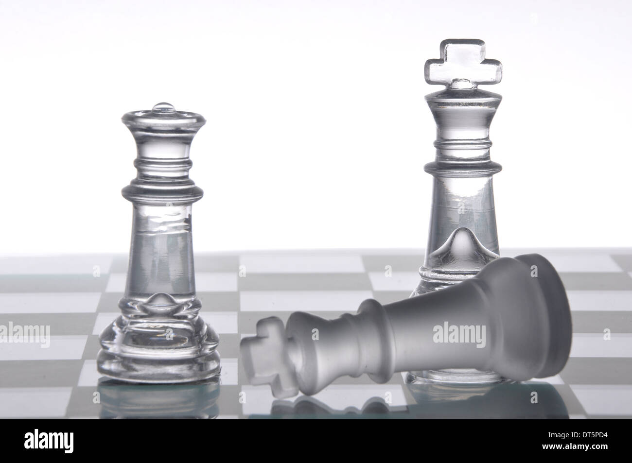 Glass chess on white background Stock Photo - Alamy