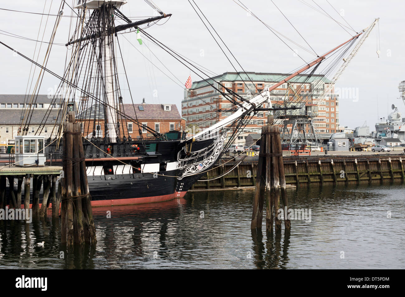 Old Ironsides, the USS Constitution In Boston Harbour, Massachusetts ...