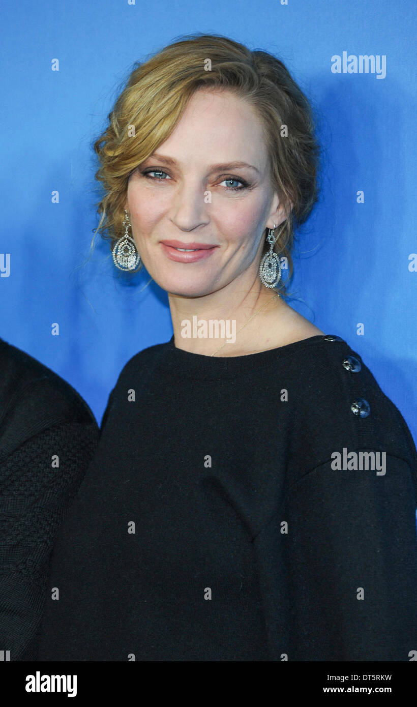 Berlin, Germany. 09th Feb, 2014. Actress Uma Thurmann attends the ...