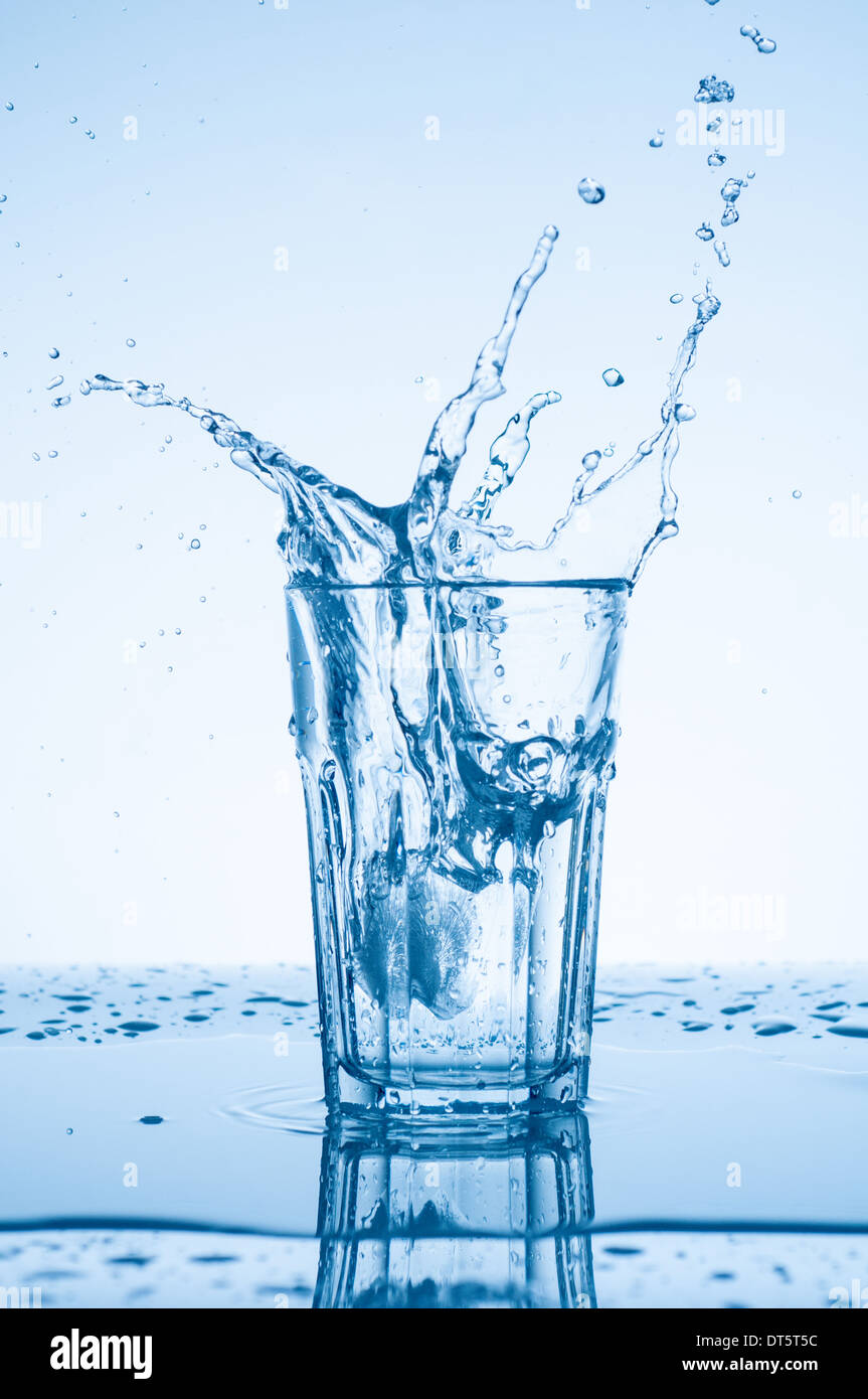 water splashing from glass Stock Photo - Alamy