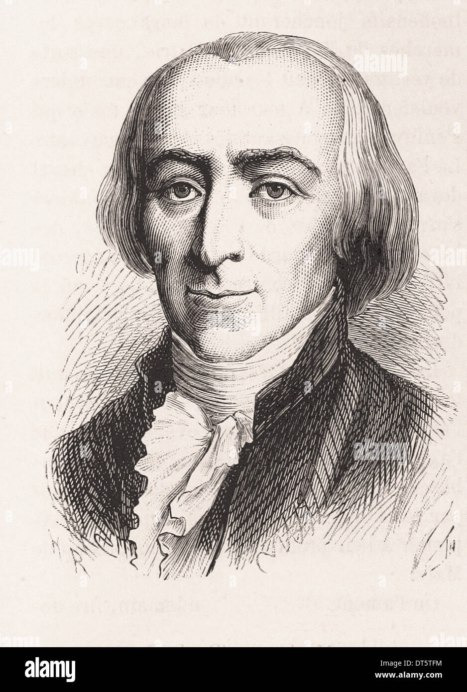 Portrait of roland french engraving xix th century hi-res stock ...