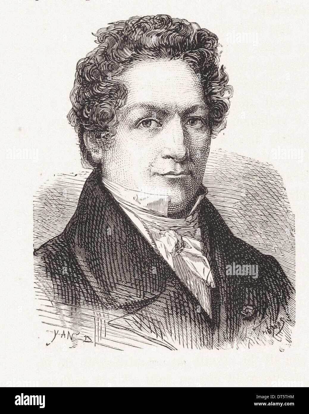 Portrait of Thénard - French engraving XIX th century Stock Photo - Alamy