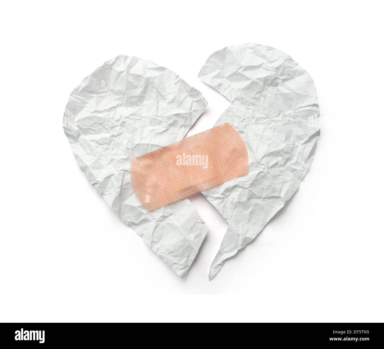 Broken heart with bandage hi-res stock photography and images - Alamy