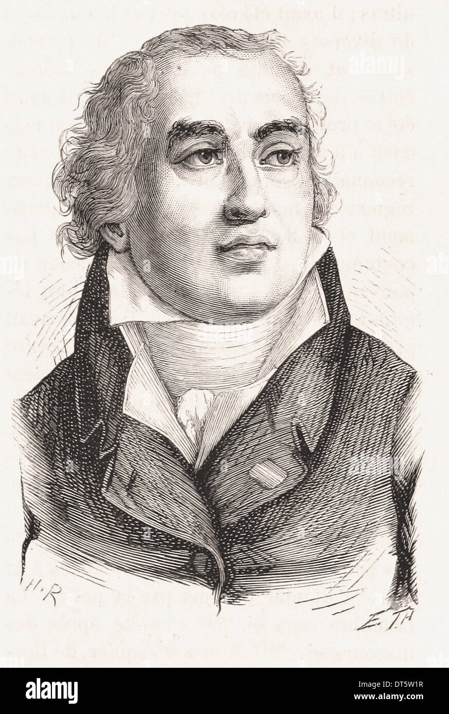 Portrait of la rochefoucauld french engraving xix th century hi-res ...