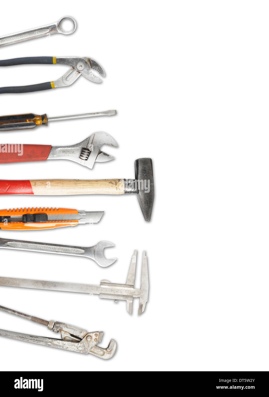 tools isolated on white background Stock Photo - Alamy