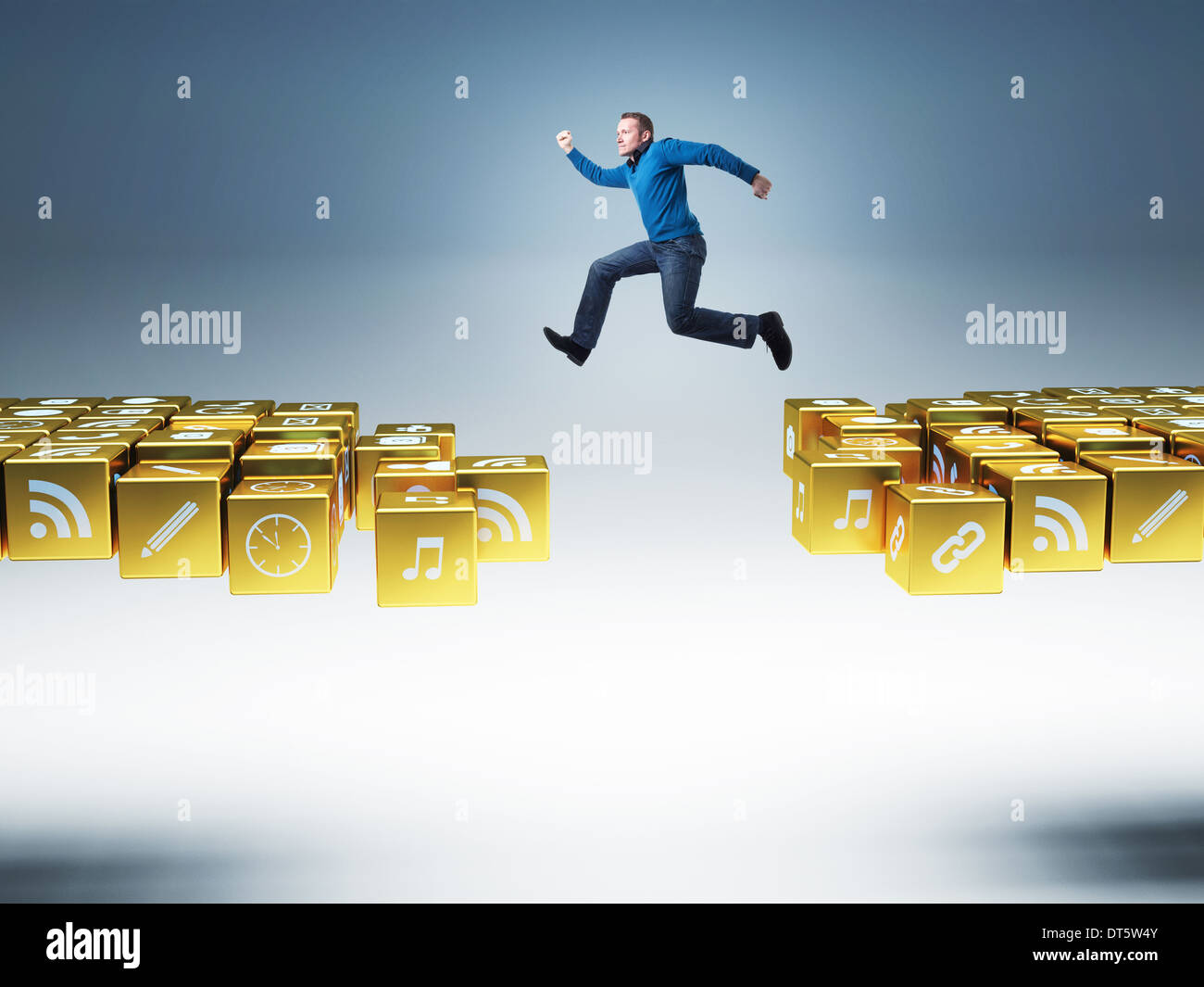 Connection bridge smart 3d hi-res stock photography and images - Alamy