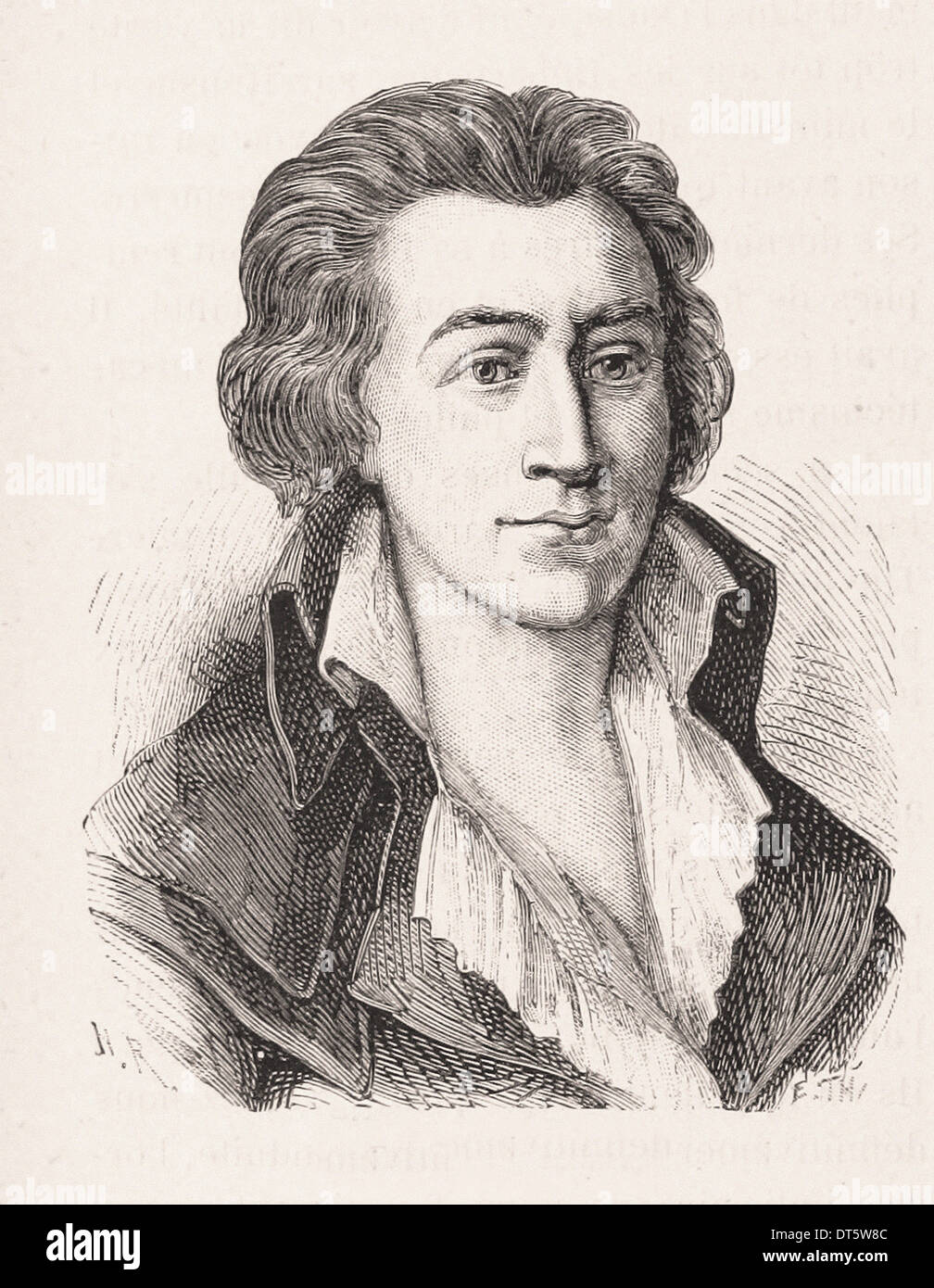 Portrait of fabre deglantine french engraving xix th century hi-res ...