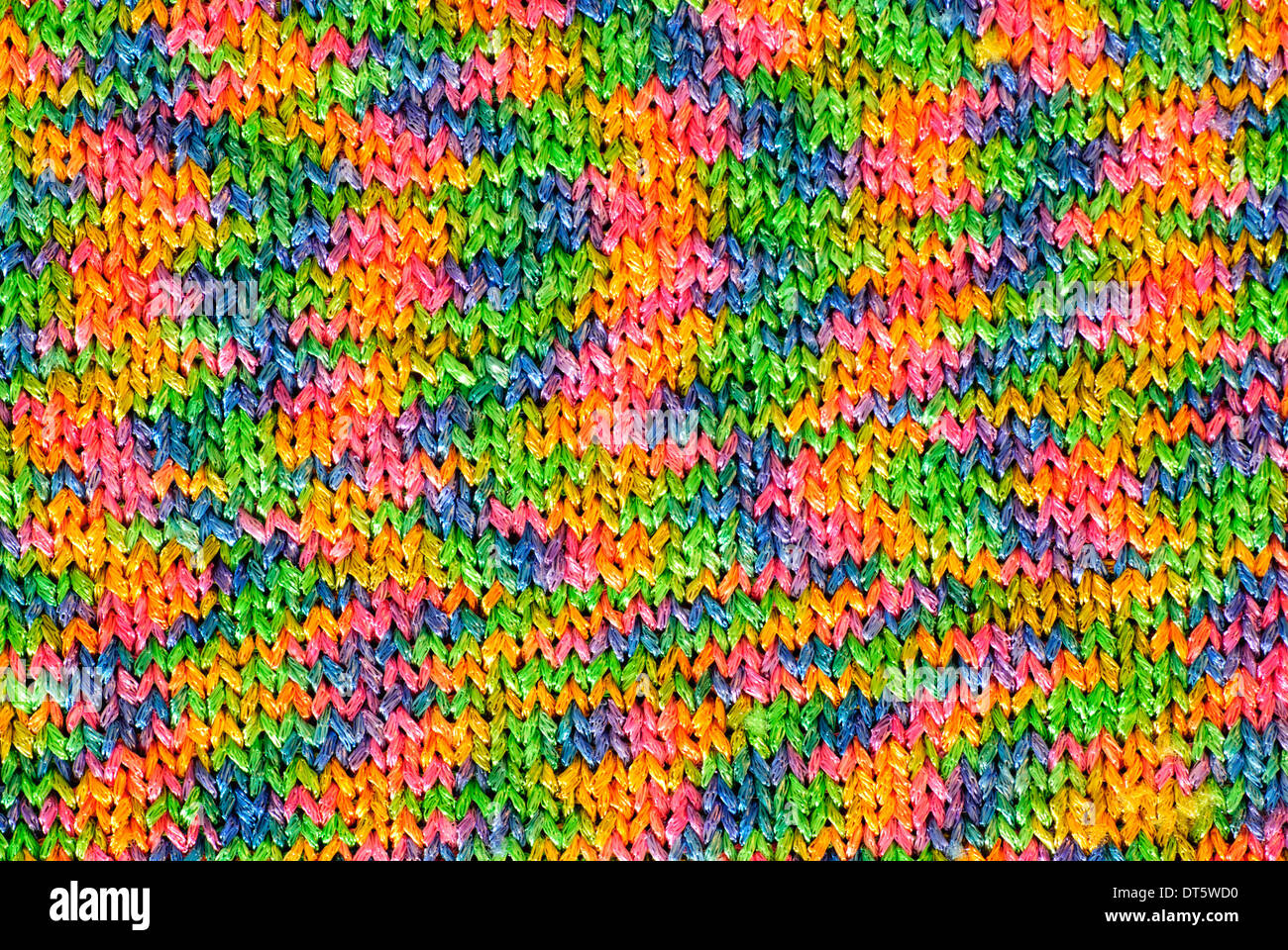 Rainbow knited texture close up Stock Photo - Alamy