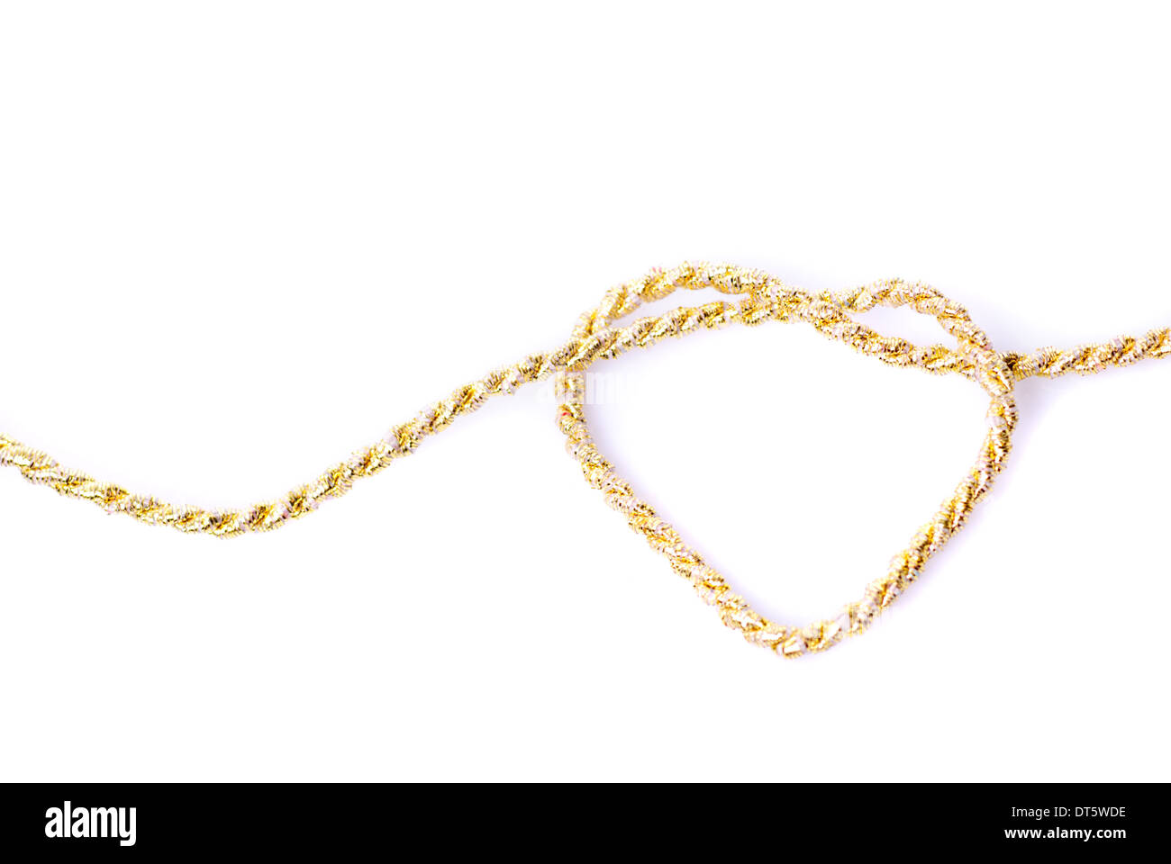 Heart shape from rope isolated on white Stock Photo - Alamy