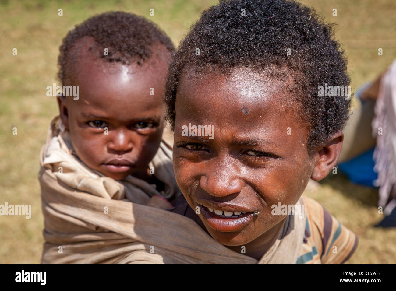 Children At The Thursday Market In The Dorze Village Of Hayto, near ...