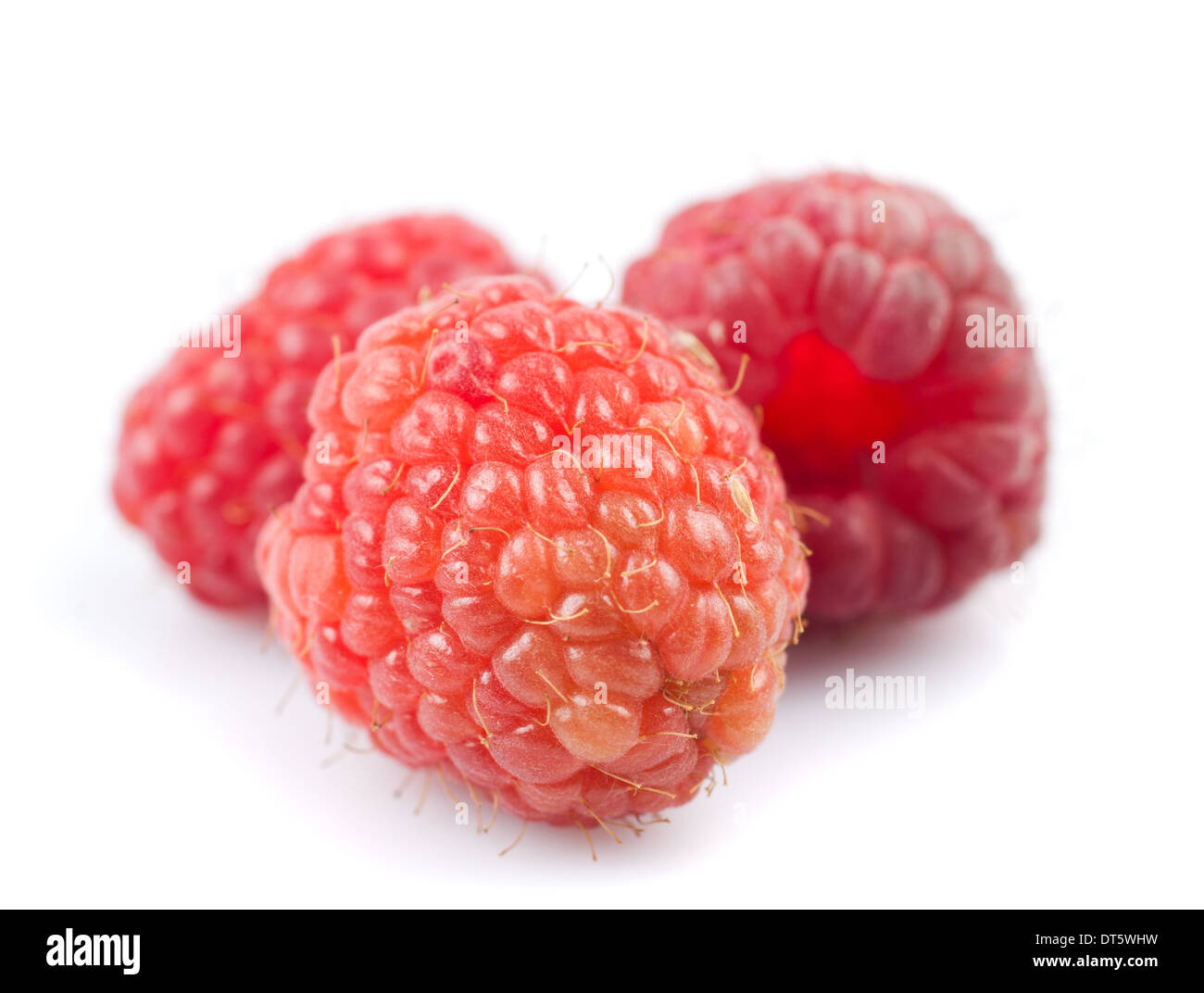 Raspberries close up isolated on white background Stock Photo - Alamy