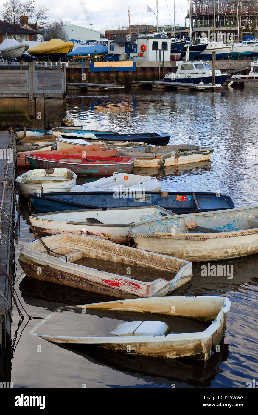 Moored rowing dingy hi-res stock photography and images - Alamy