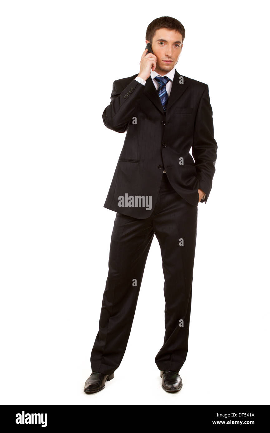 Man making cell phone Cut Out Stock Images & Pictures - Alamy